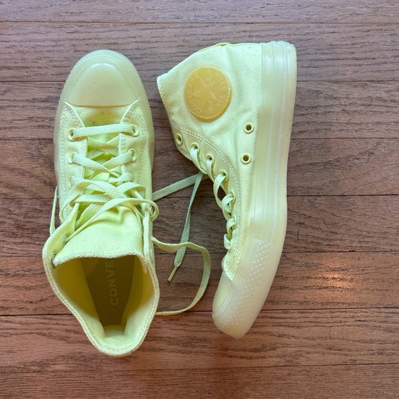 Converse | Shoes | Converse Hightops In Bright Yellow | Poshmark